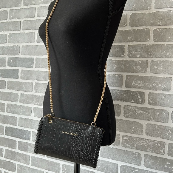 Laura Ashley | Bags | Laura Ashley Crossbody Purse Wallet Embossed ...